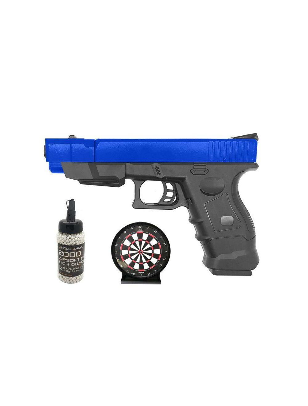 CCCP P2698 Spring Pistol (Blue) with BB Pellet and Target