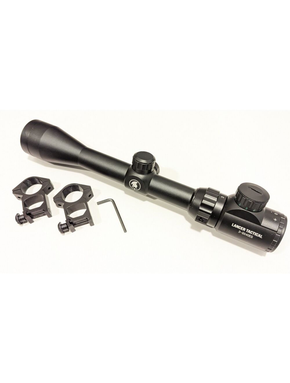 Lancer Tactical 3-9 x 40E Illuminated Red and Green Sniper Scope (Black)