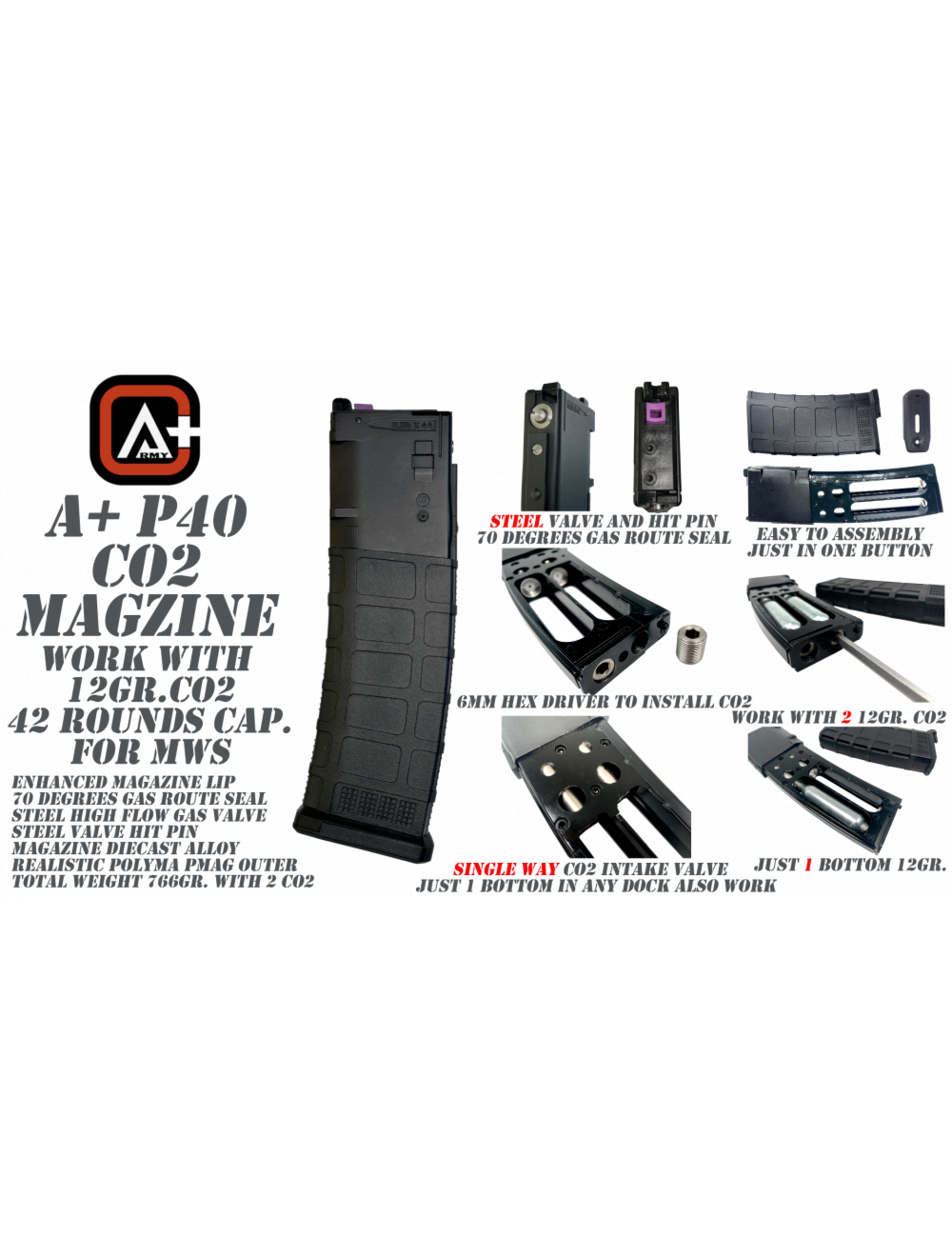 SP System MWS Co2 Series Magazine - Works with Cyma/Double Eagle/Tokyo ...